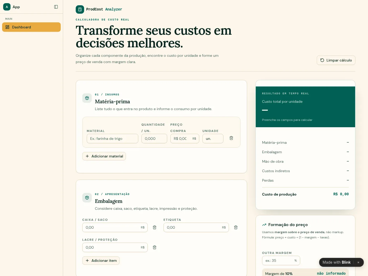 ProdCost Analyzer