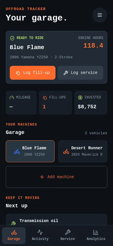 OffRoad Tracker Mobile