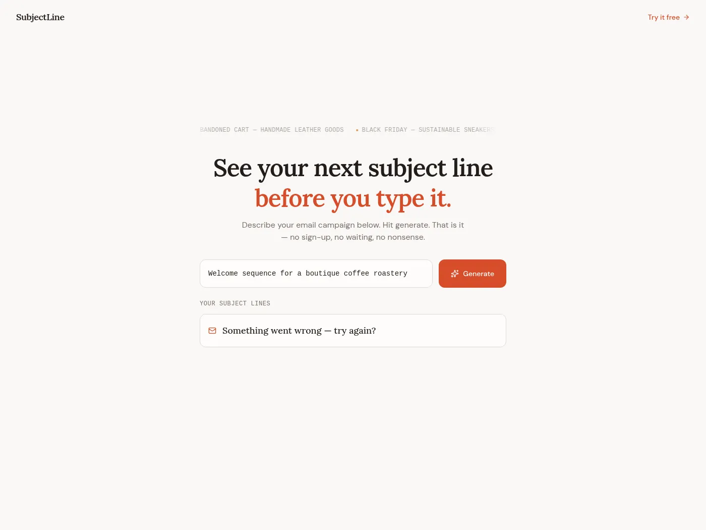 Instant Demo Landing