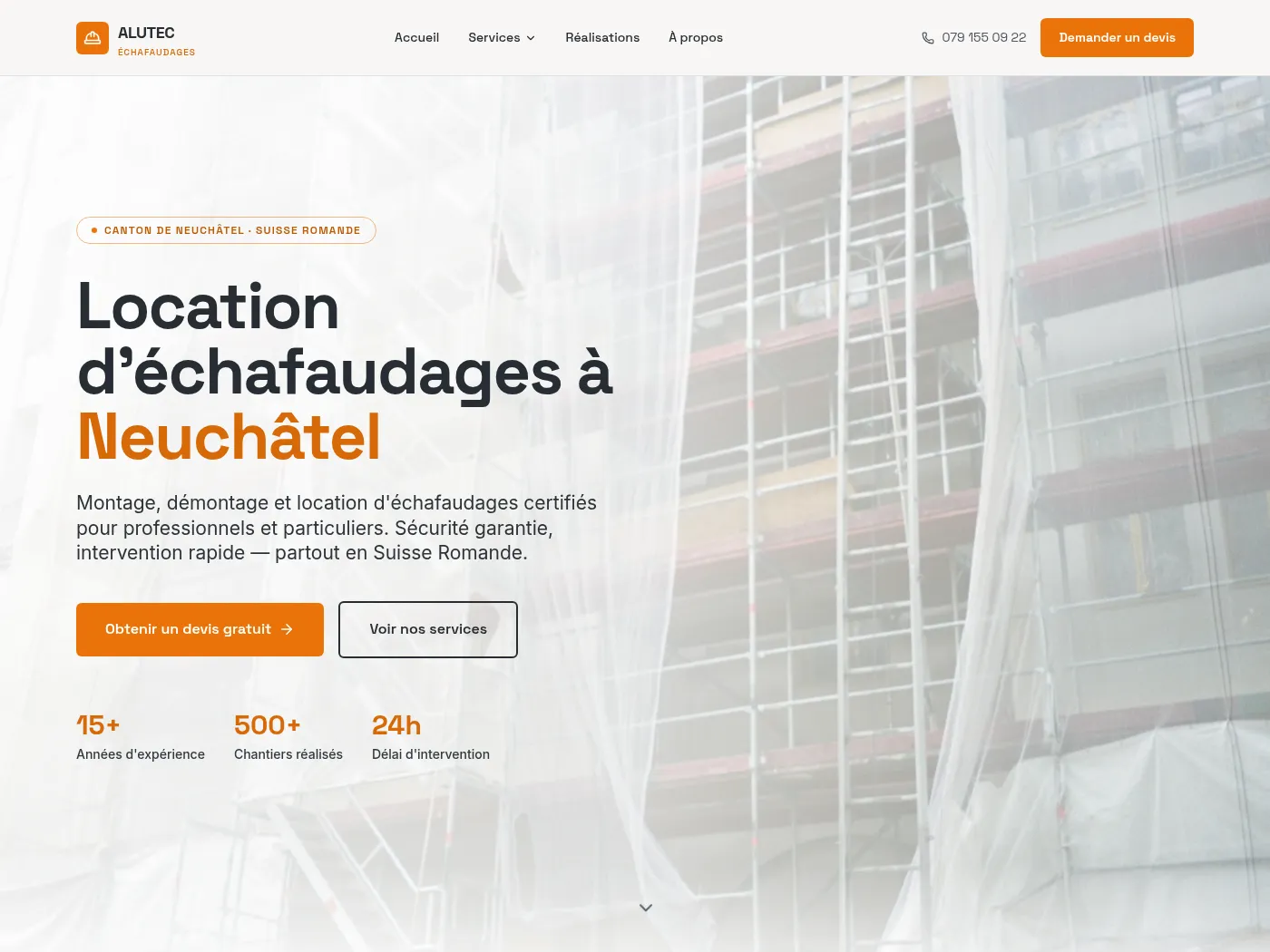 Alutec Scaffolding Site