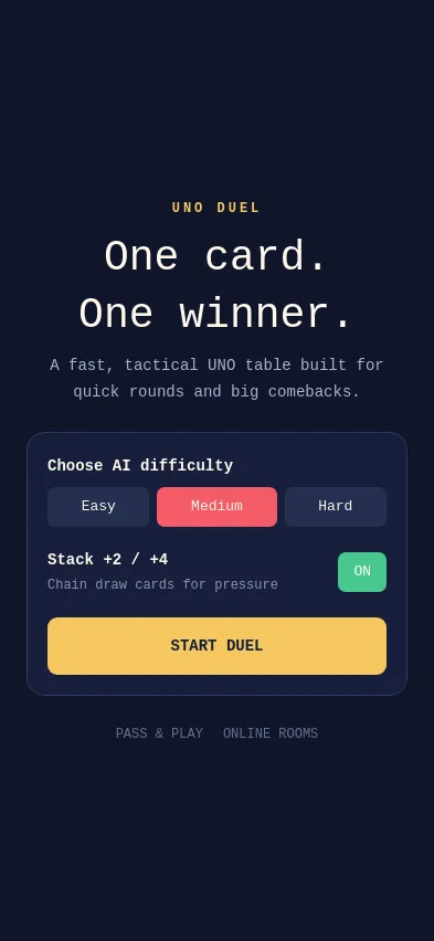UNO Duel Mobile