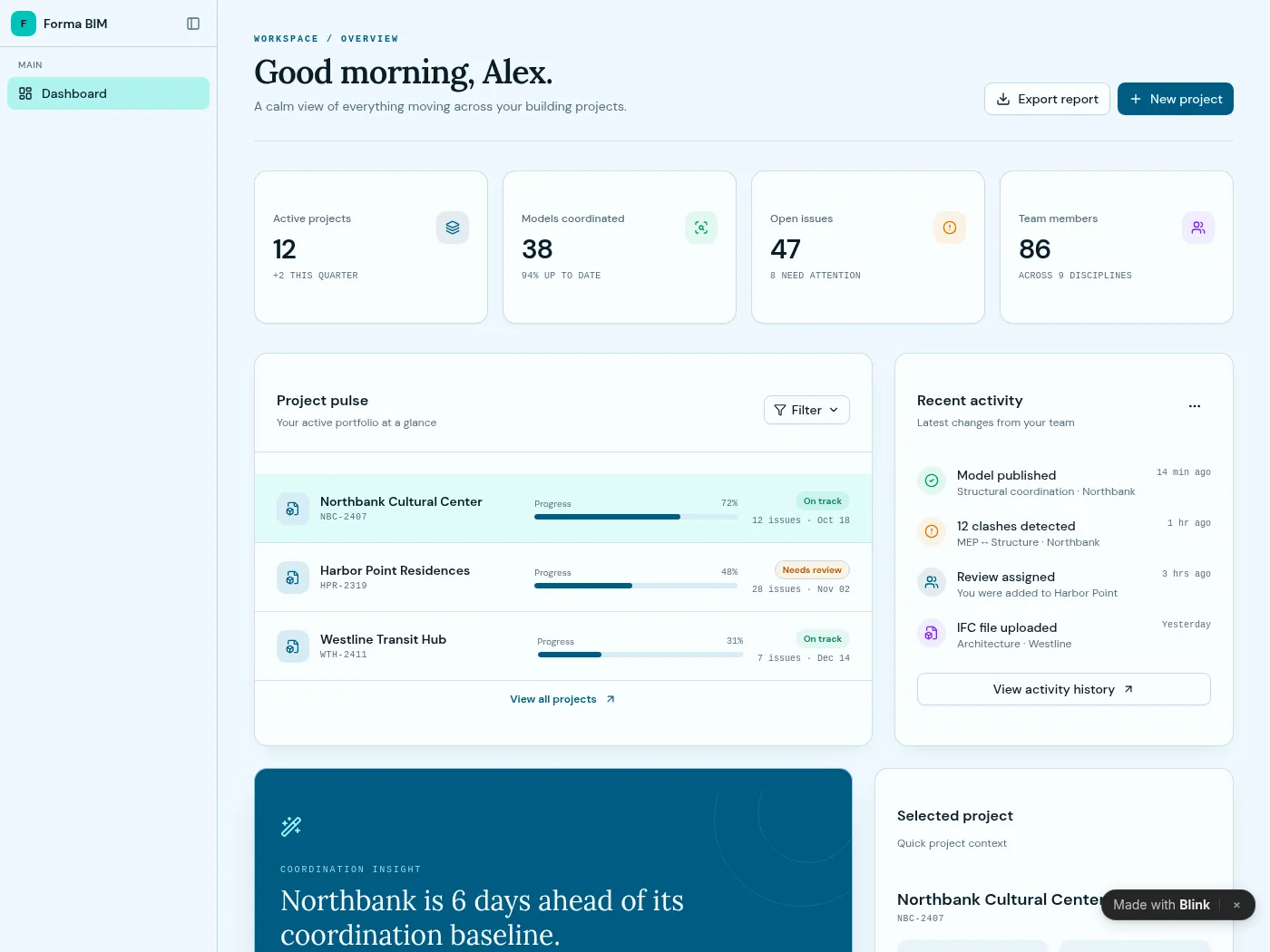 BIM Dashboard
