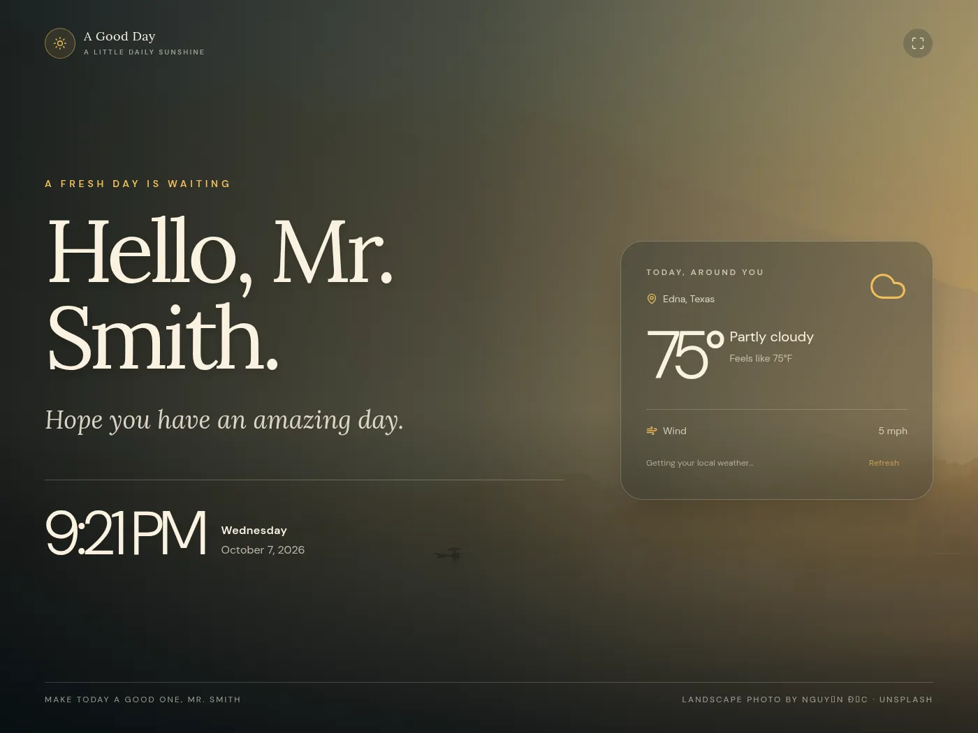 Smart TV Greeting Display