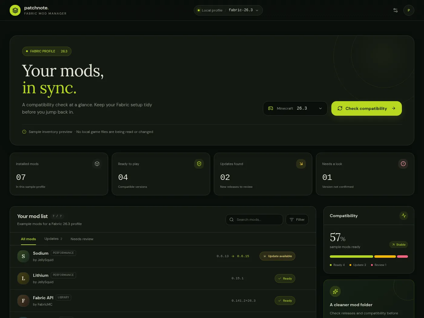 Fabric Mod Updater