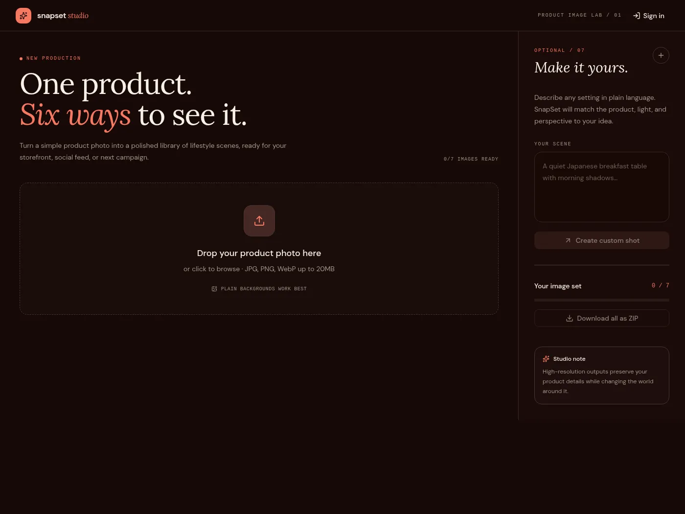 SnapSet AI Studio