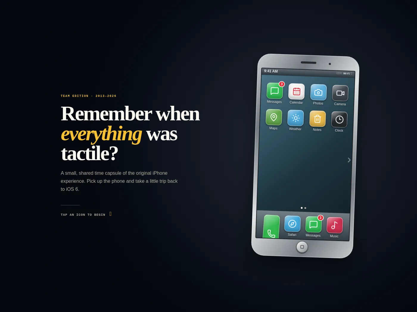 Retro iPhone Web Experience