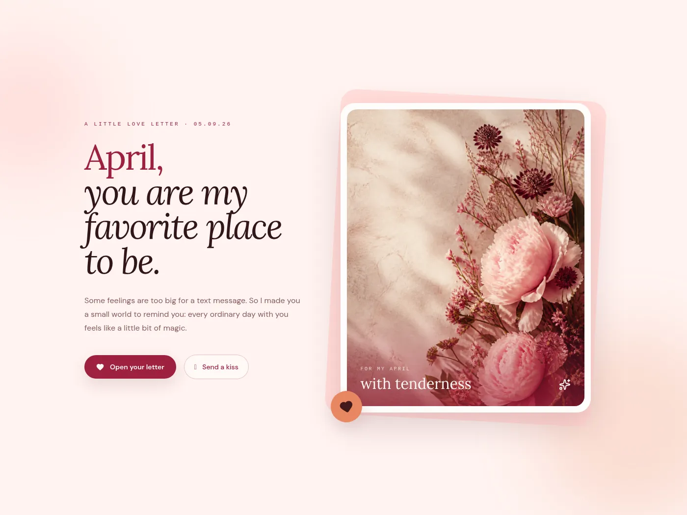 April's Love Card