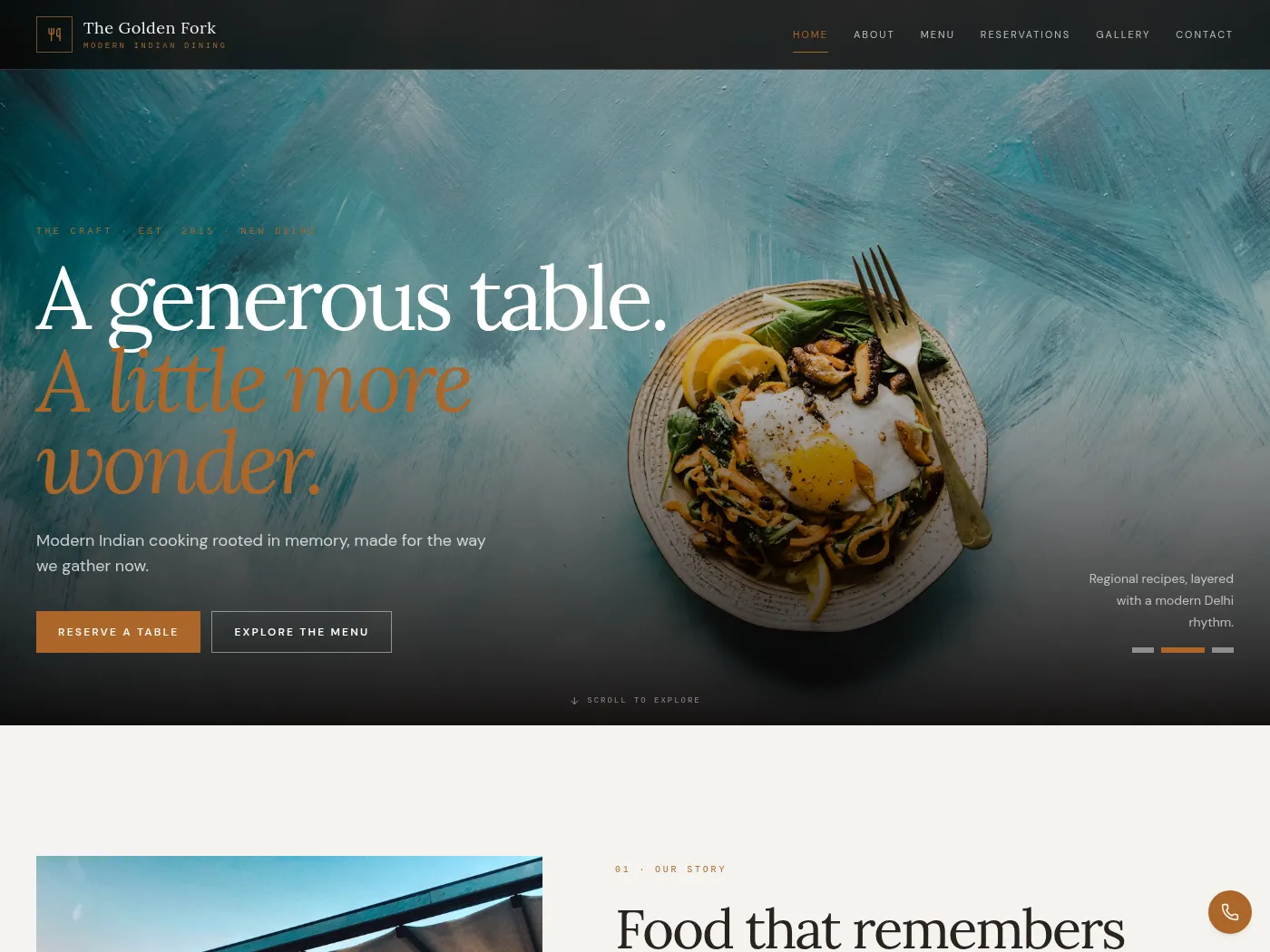 Golden Fork Website