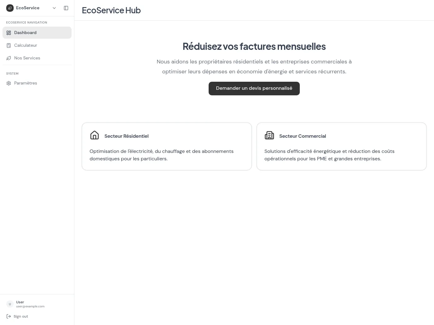 EcoService Web Hub