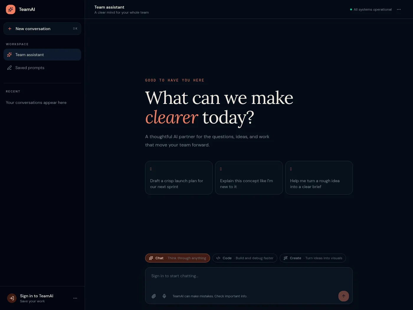 TeamAI Chat Assistant