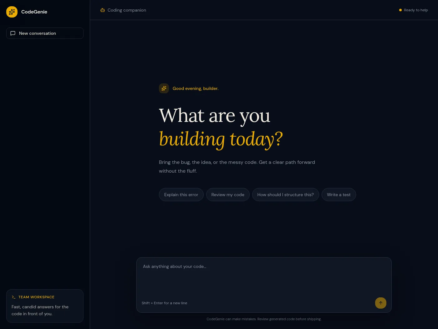 CodeGenie AI Assistant