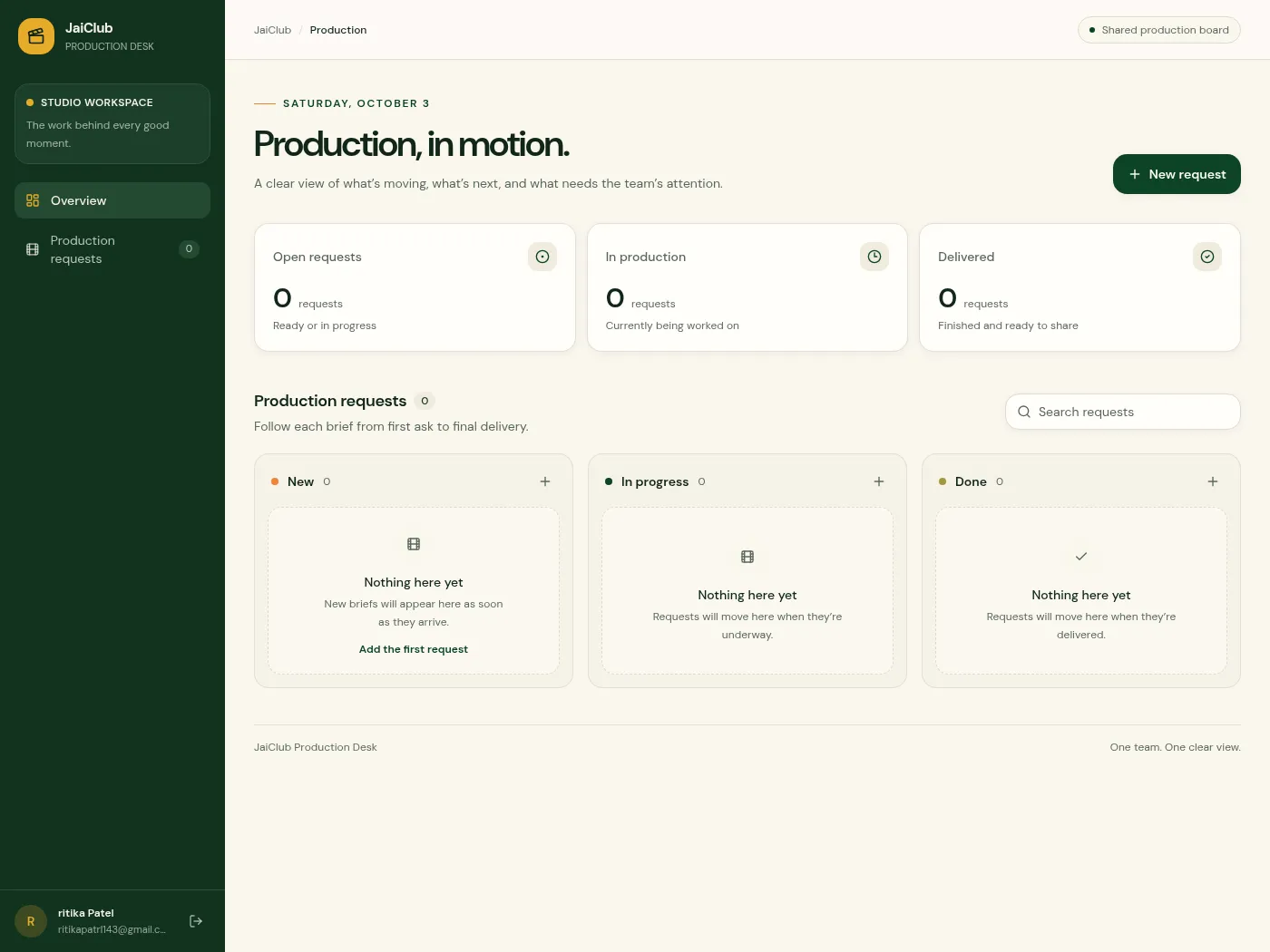 JaiClub Production Portal