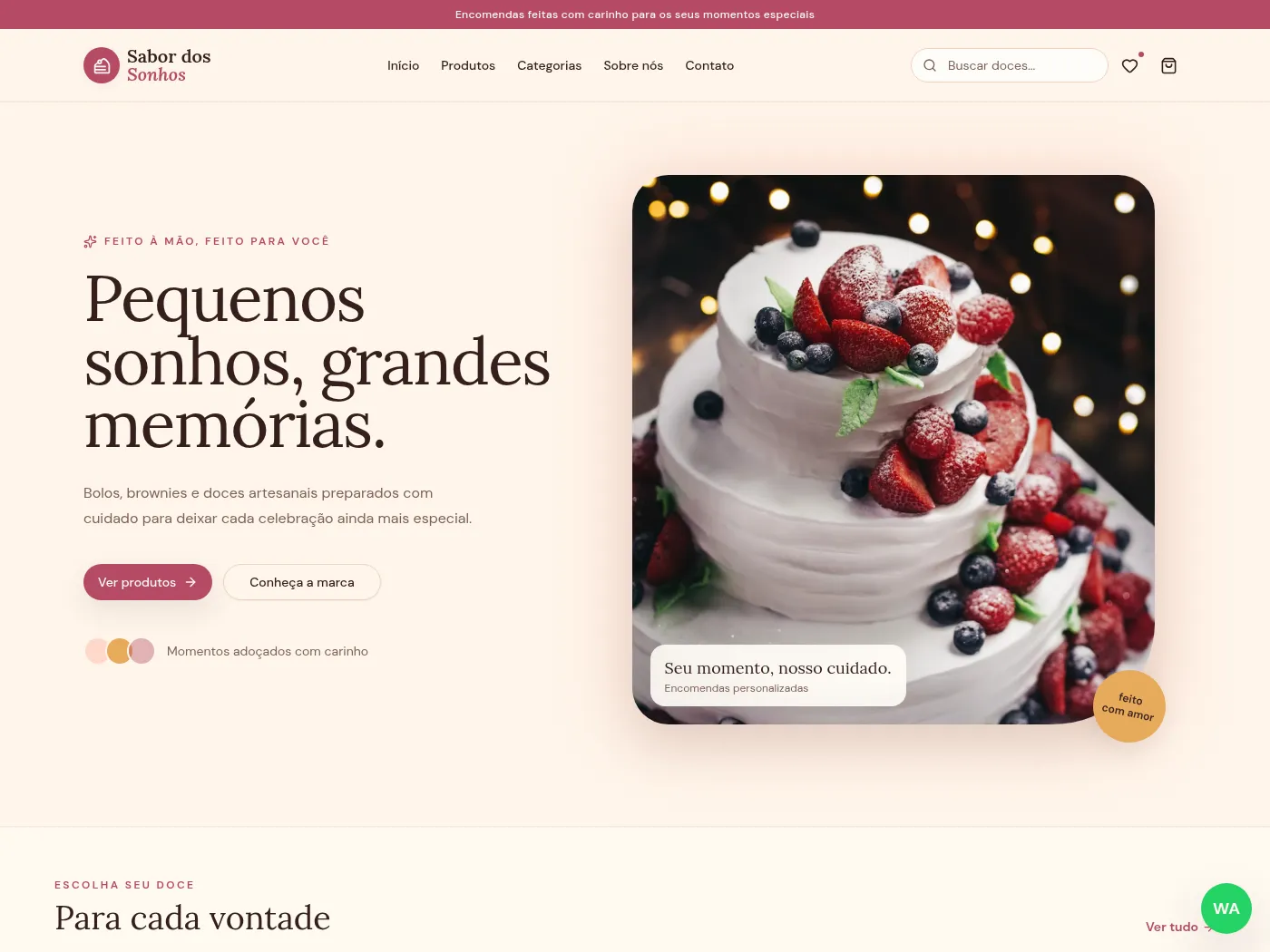 Sabor dos Sonhos E-Commerce