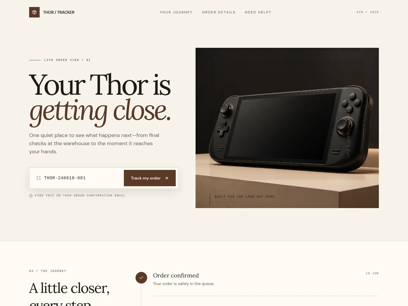 Ayn Thor Tracker
