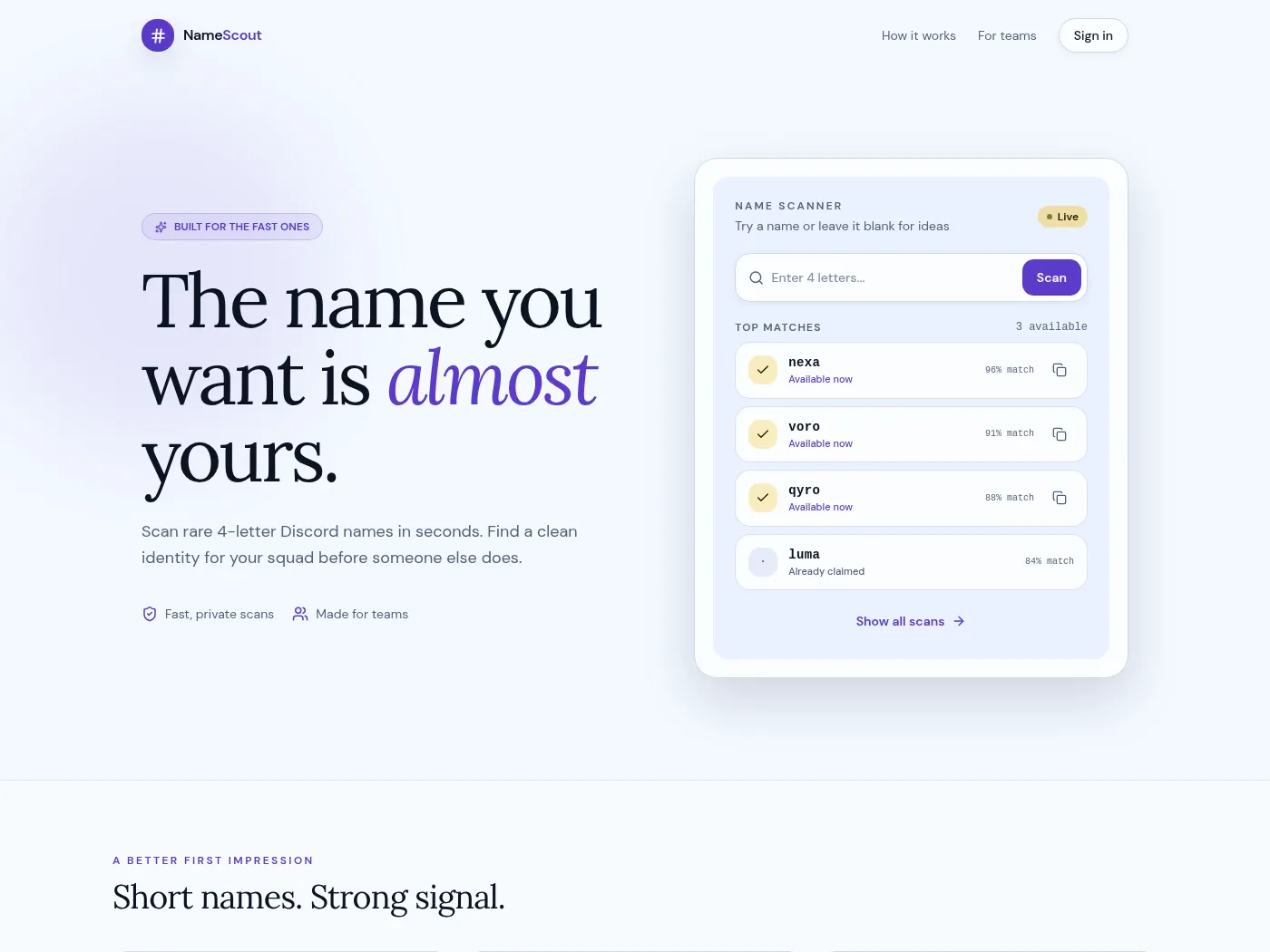 Discord Name Finder