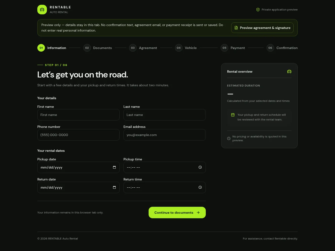 Rentable Vehicle Rental App