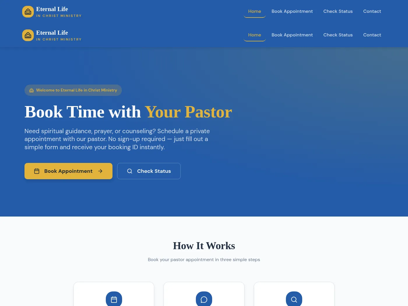 Eternity Pastor Booking