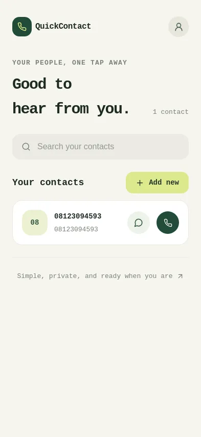 QuickContact