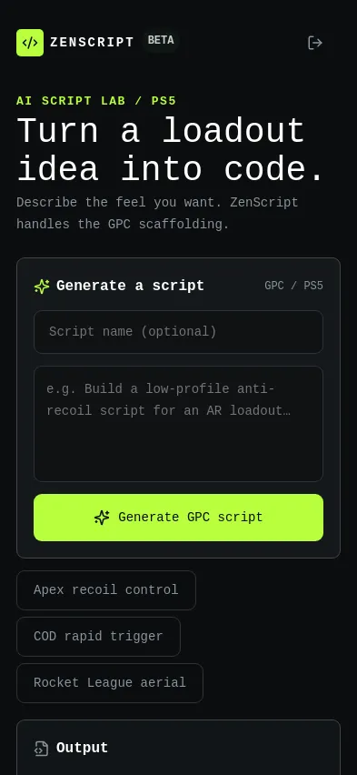 ZenScript Mobile AI