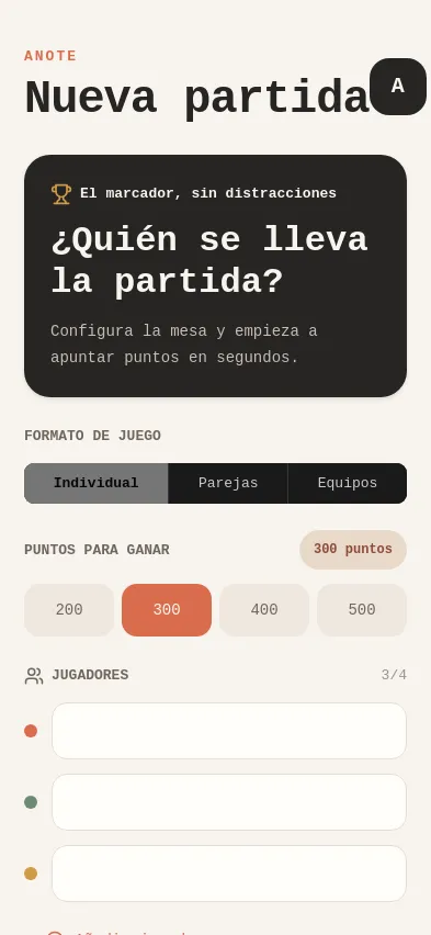 Anote Domino Tracker