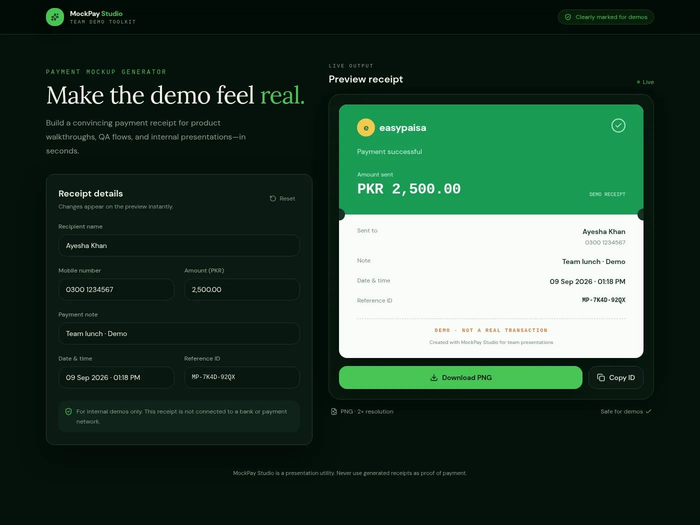 Easypaisa Mockup Maker