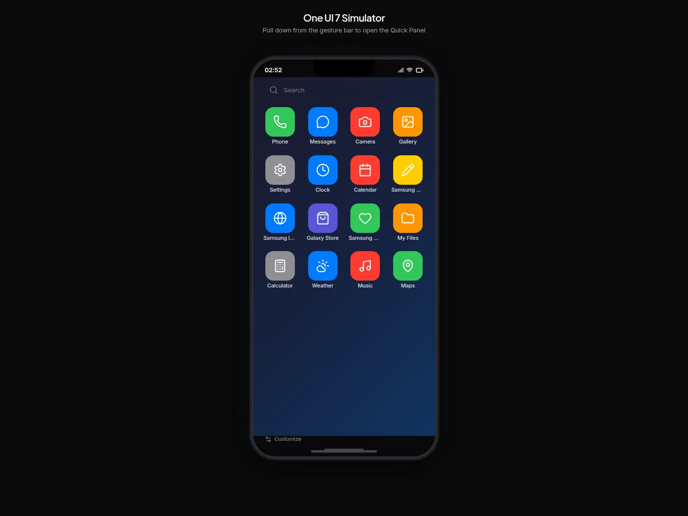 One UI 7 Browser Simulator