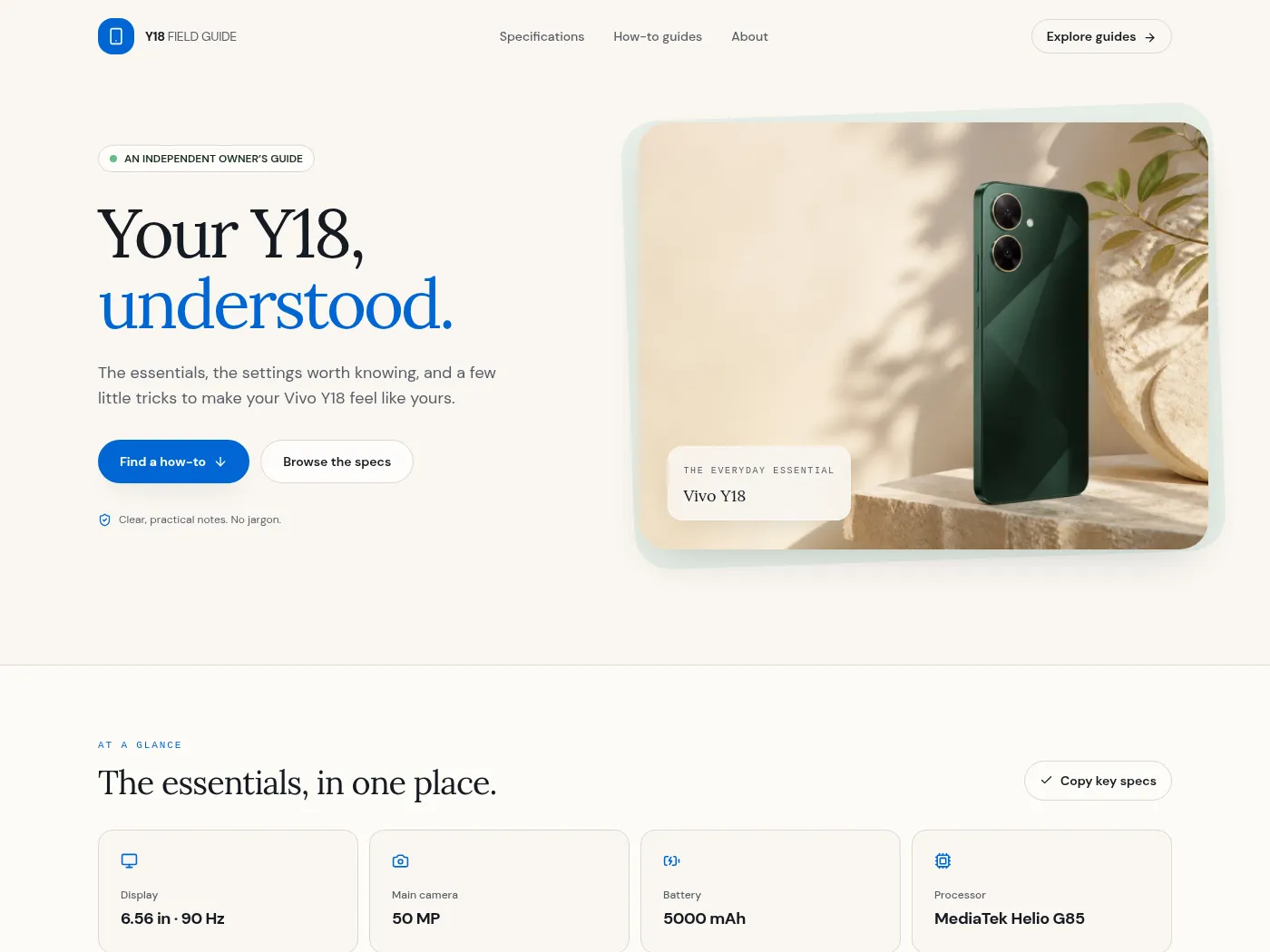 Vivo Y18 Info Hub