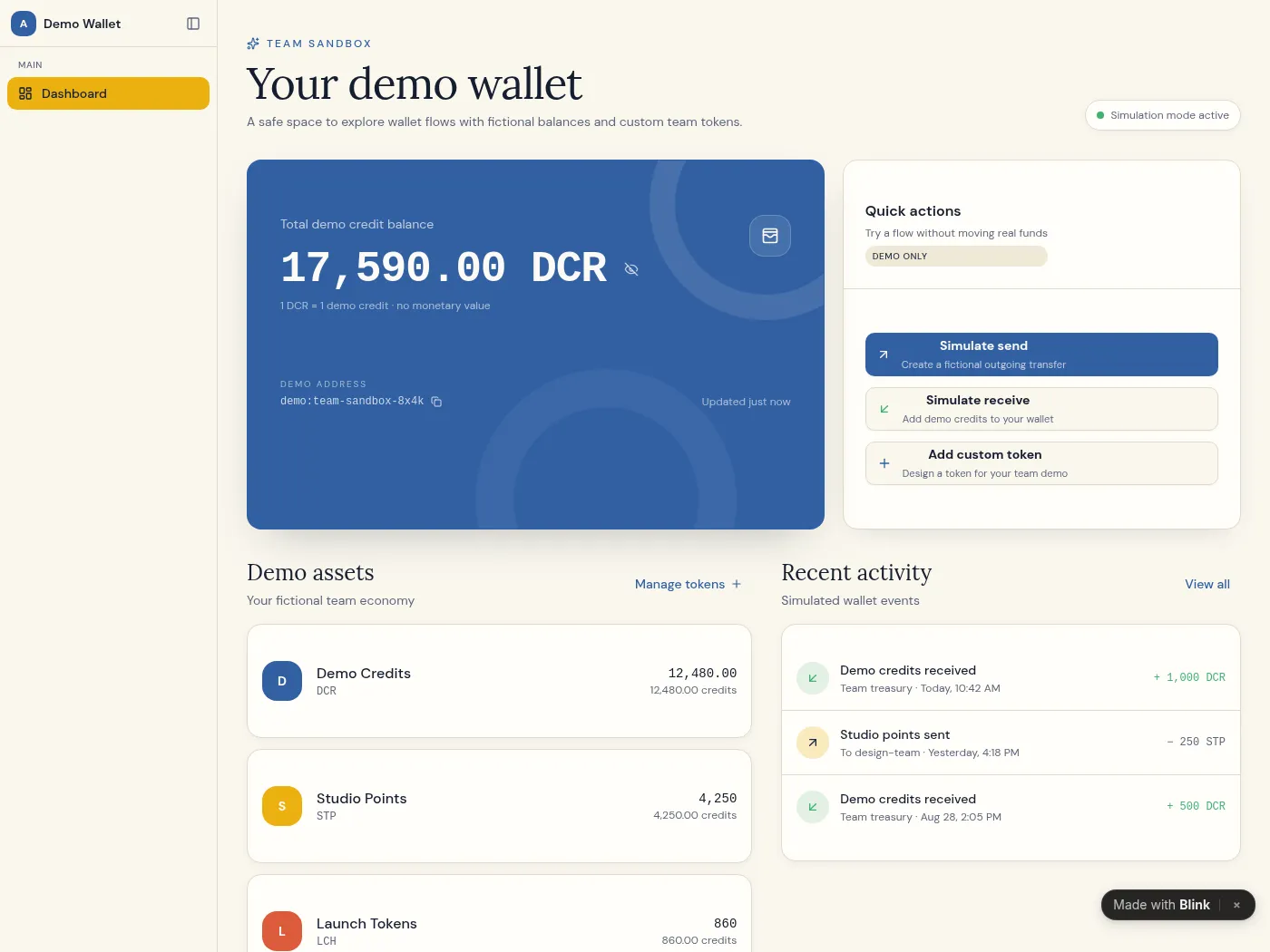 Demo Crypto Wallet