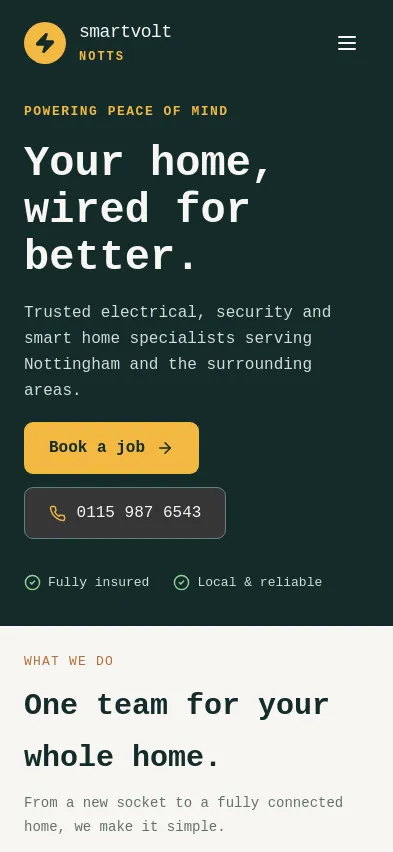 SmartVoltNotts Booking App