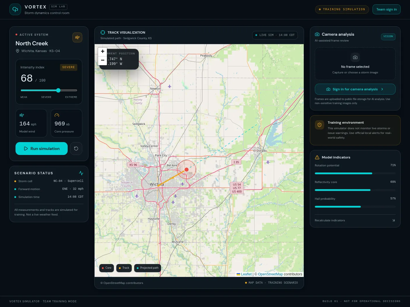 Tornado AI Simulator