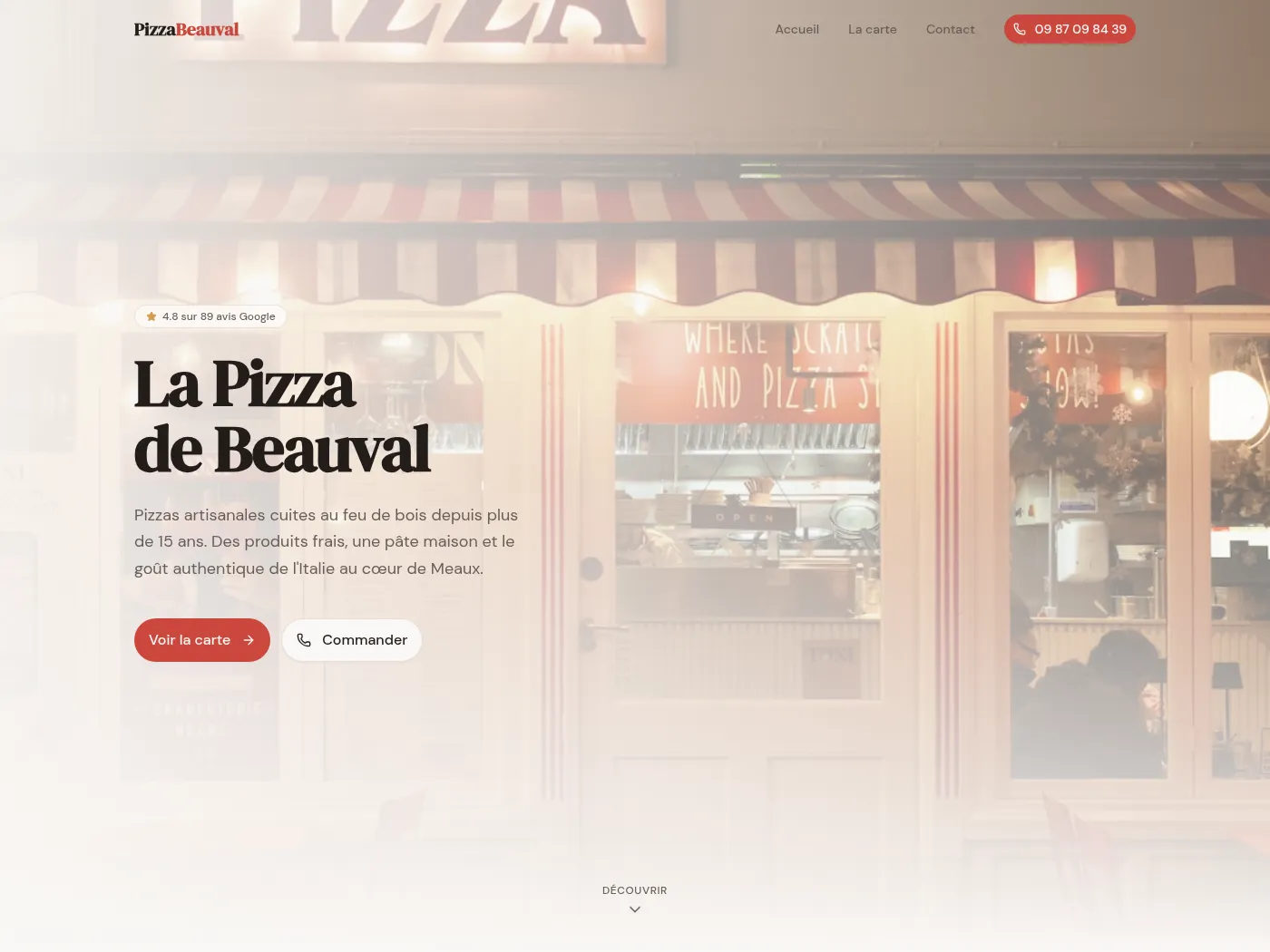 Pizza Beauval Vitrine
