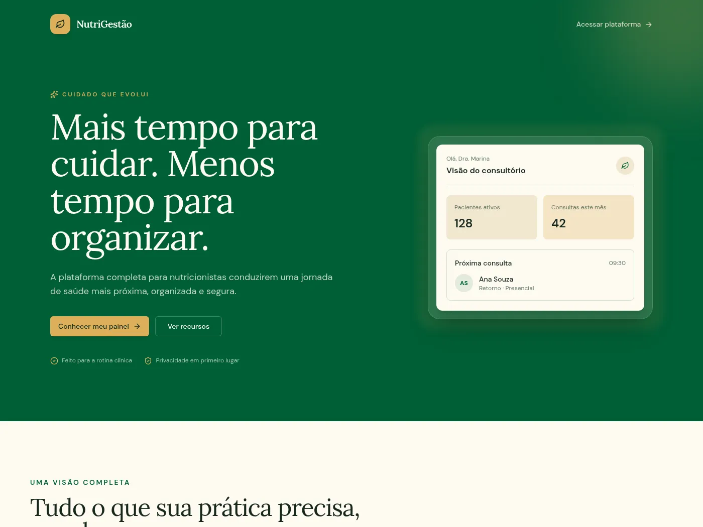 NutriGestão Web Platform
