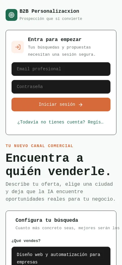 B2B Personalizacxion Finder