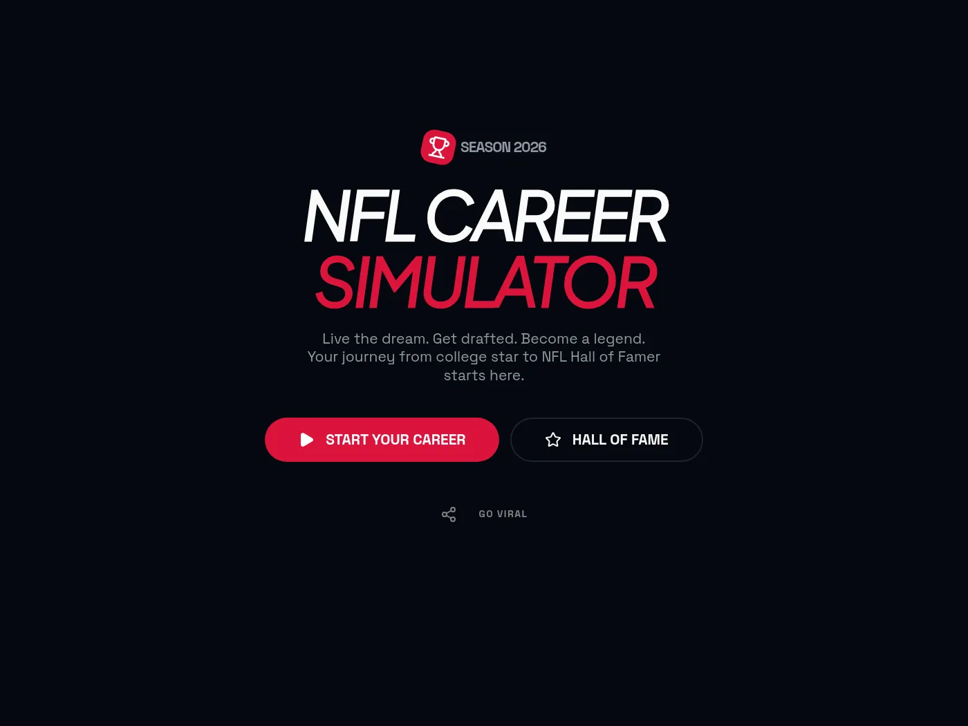 NFL Career Simulator