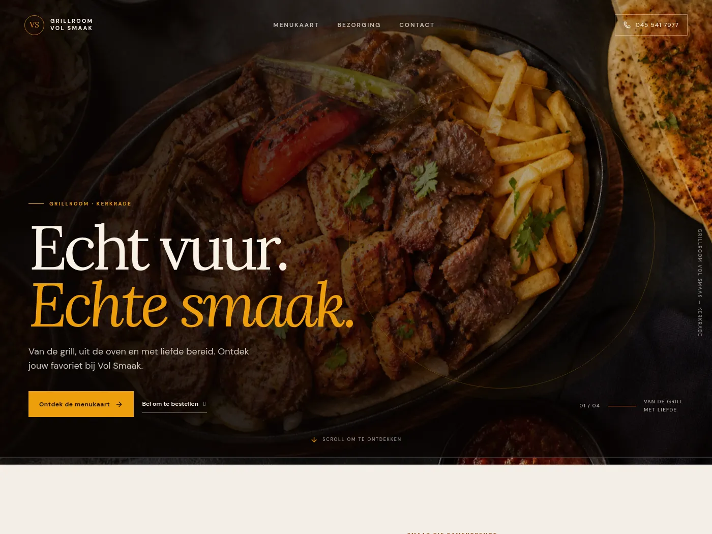Grillroom 3D Scroll Menu