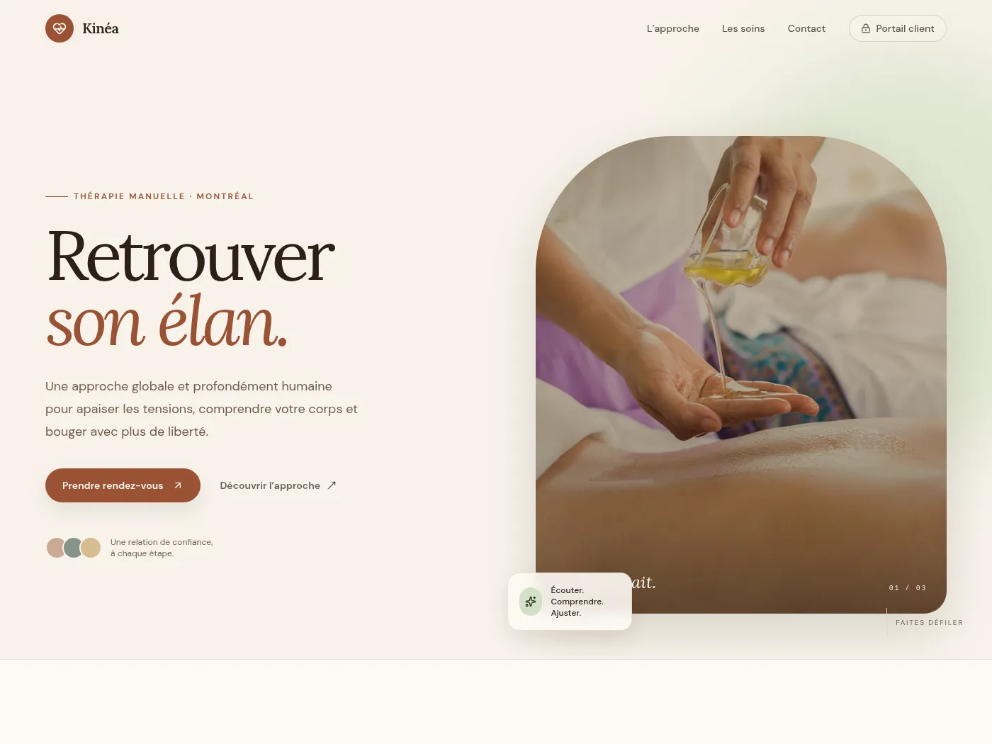 Kiné Portail Client de Caroline