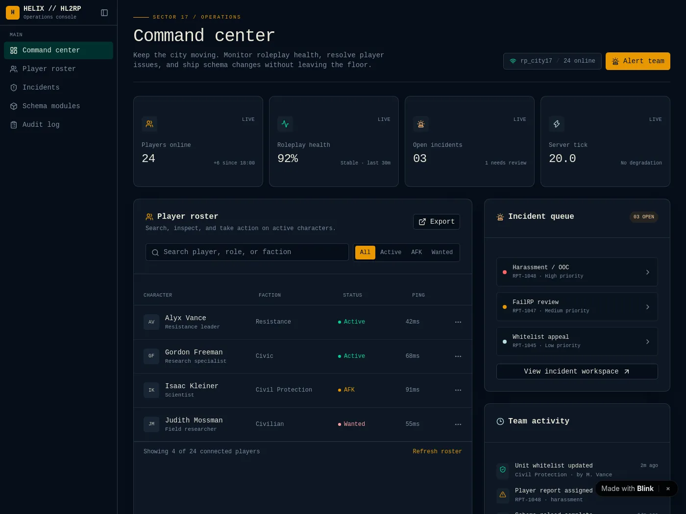 Helix HL2RP Manager