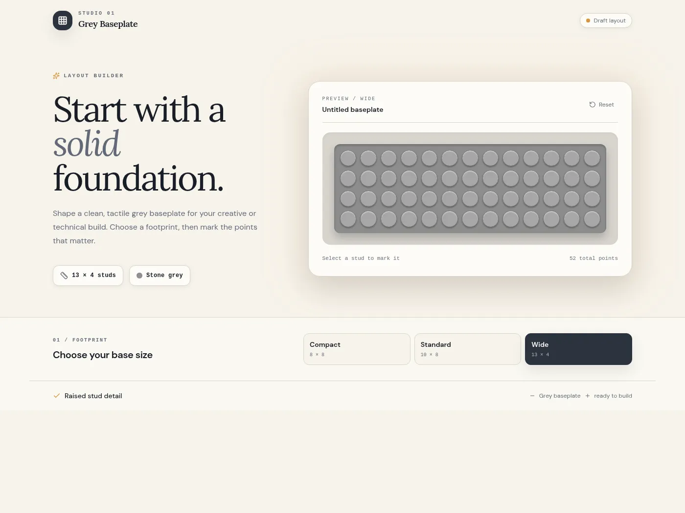 Grey Baseplate Creator