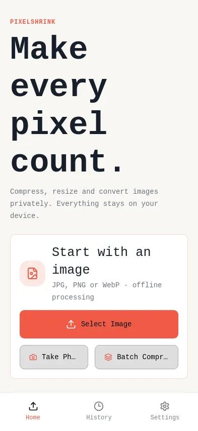 PixelShrink Android Utility
