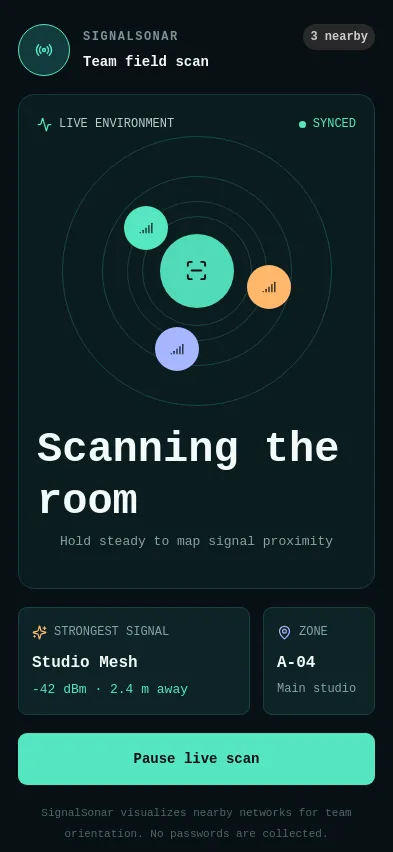 SignalSonar AR Scanner