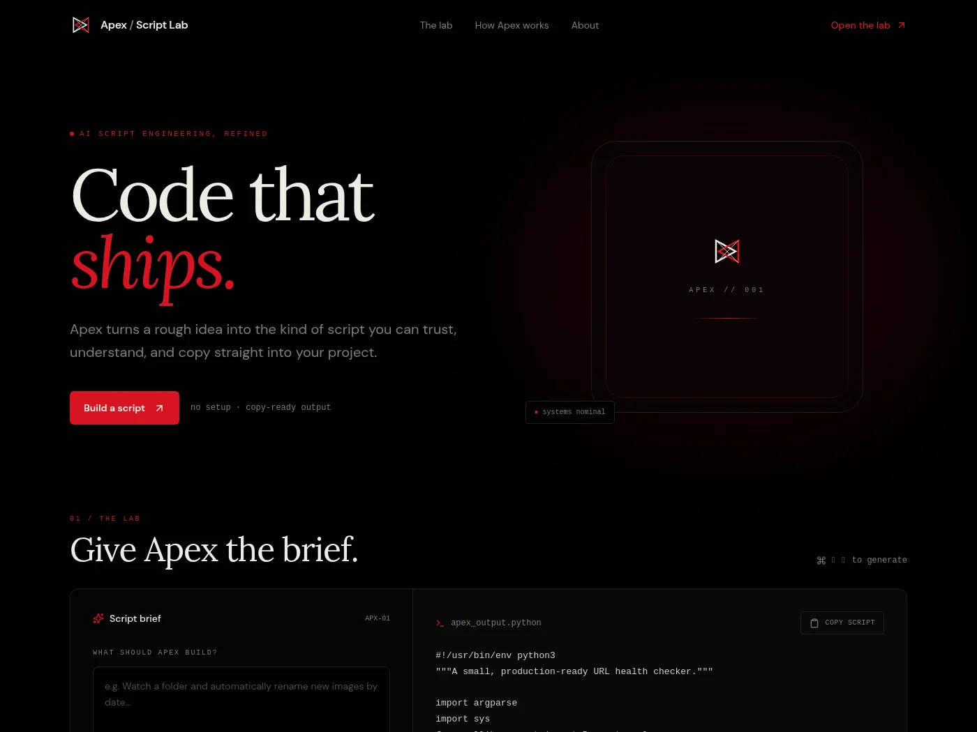Apex Script Lab