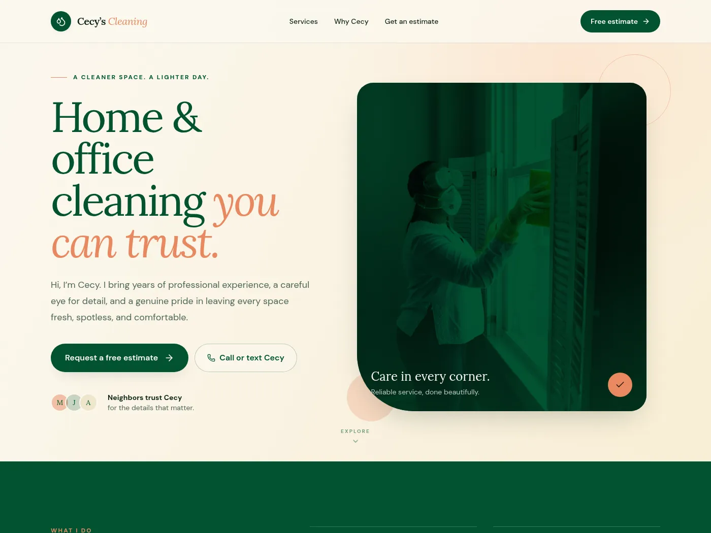 Cecy’s Cleaning Website