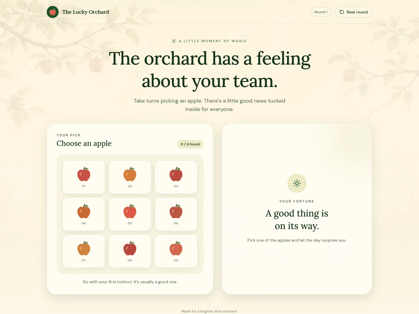 Apple Fortune Game