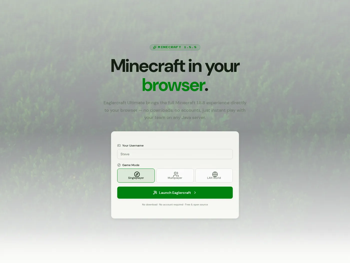 Eaglercraft Web Client