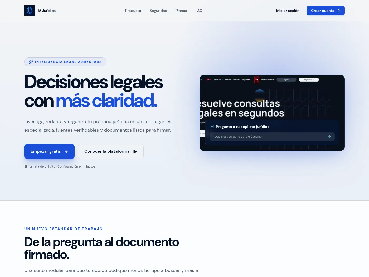 IA Juridica Landing Suite