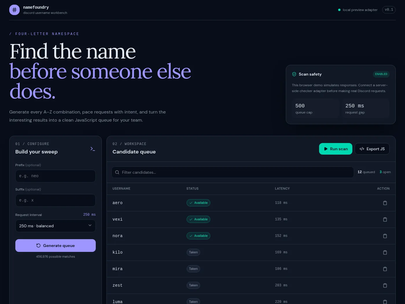 Discord Name Checker