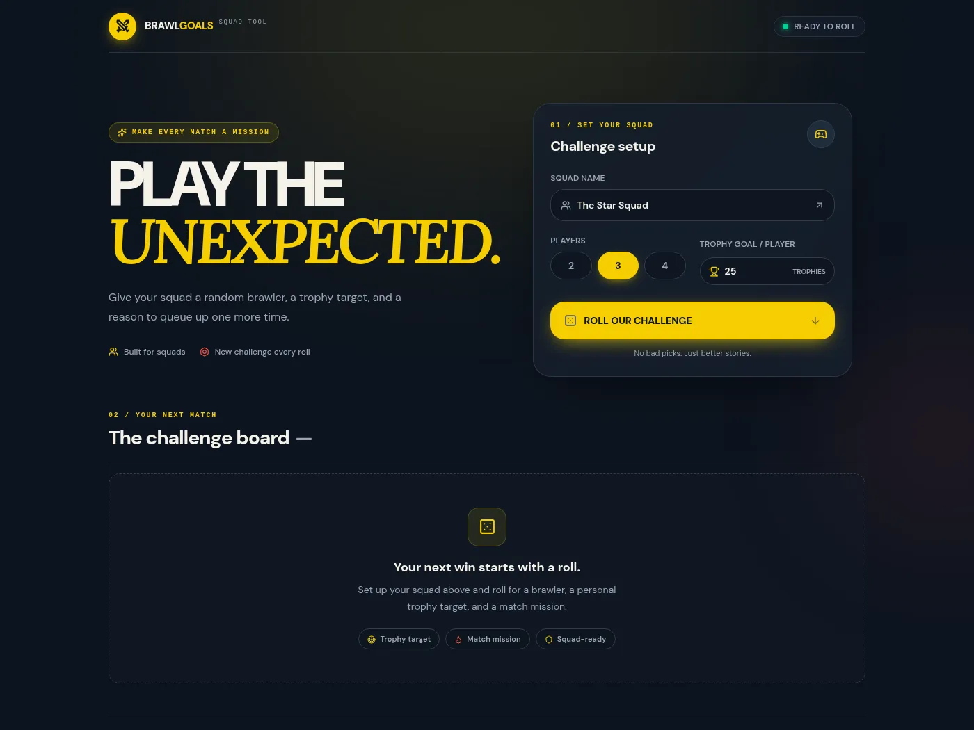 Brawl Stars Goal Randomizer