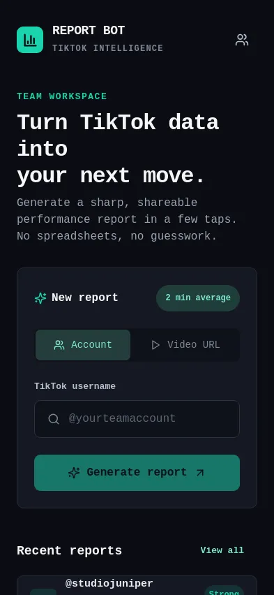 TikTok Report Bot