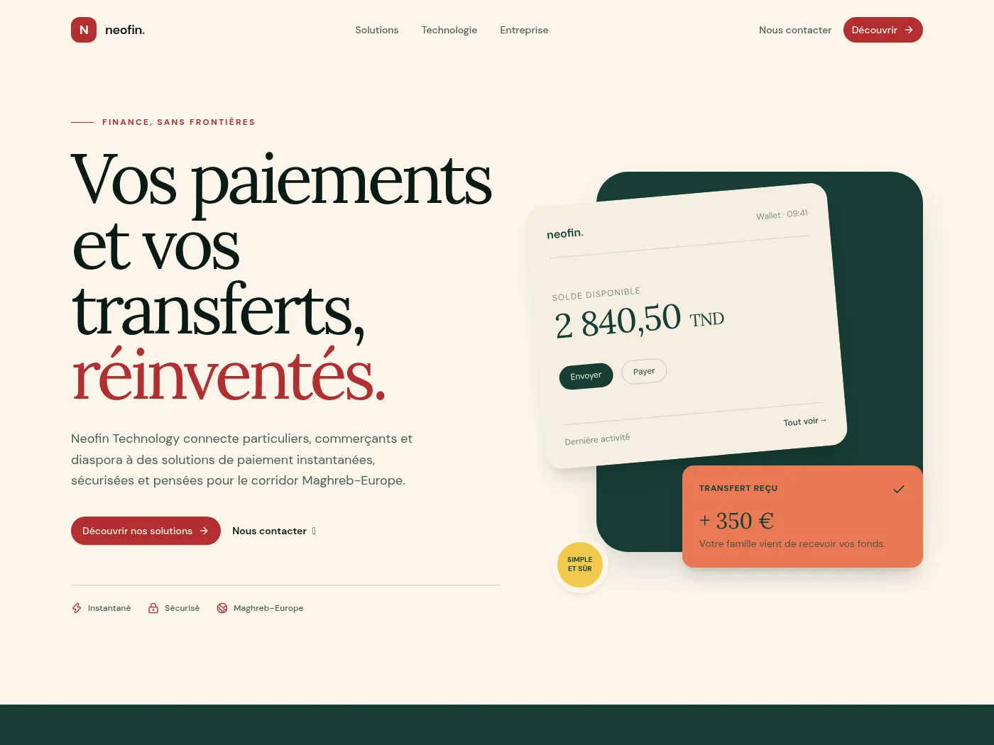 Neofin Fintech Website
