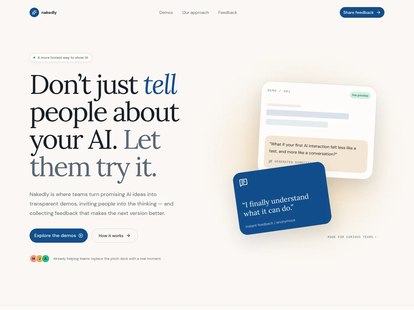 AI Demo & Feedback Hub